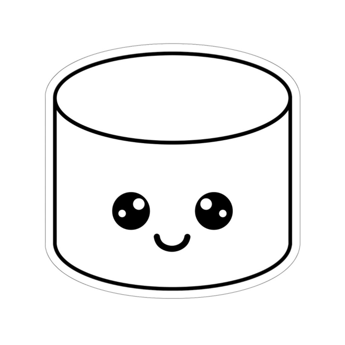 Marshmallow Sticker - Etsy