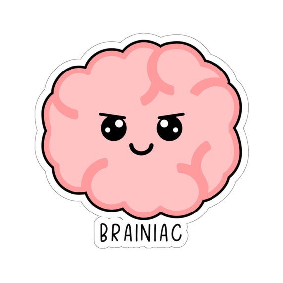 Brainiac Brain Sticker - Etsy