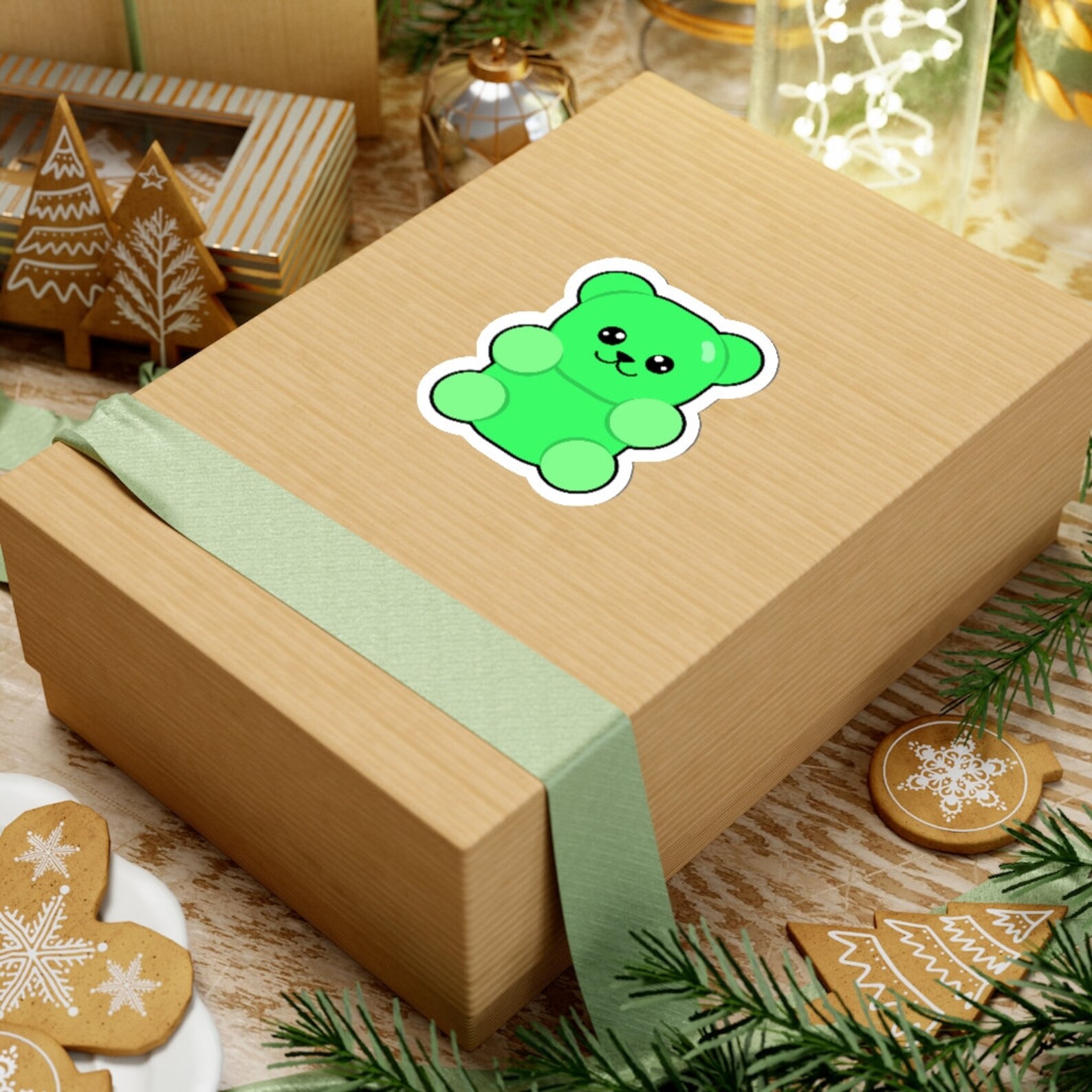 Green Gummy Bear Sticker - Etsy