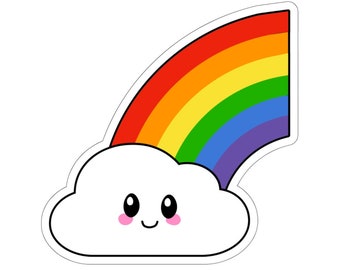 Cloud Rainbow Barf Sticker | Etsy