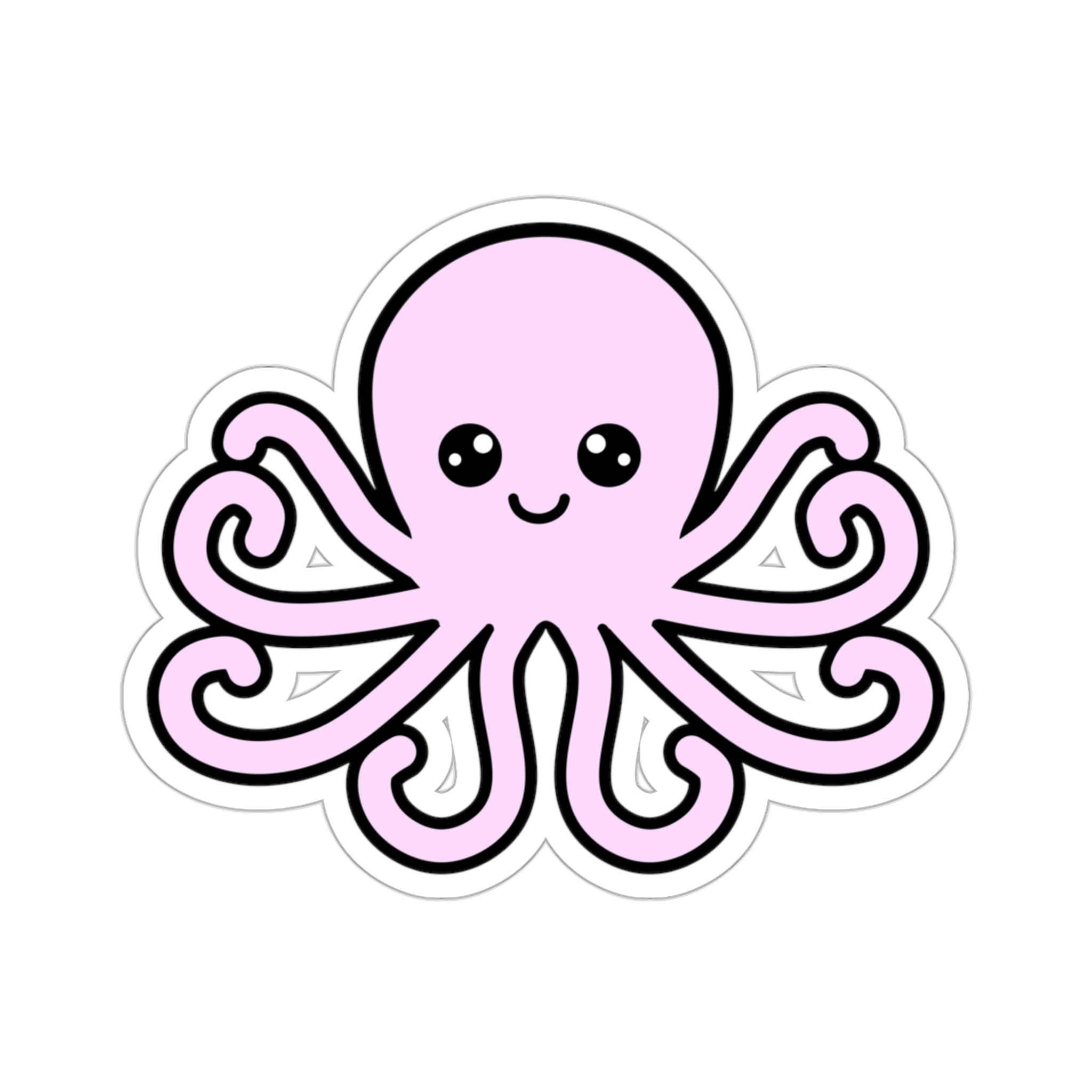 Pink Octopus Sticker - Etsy