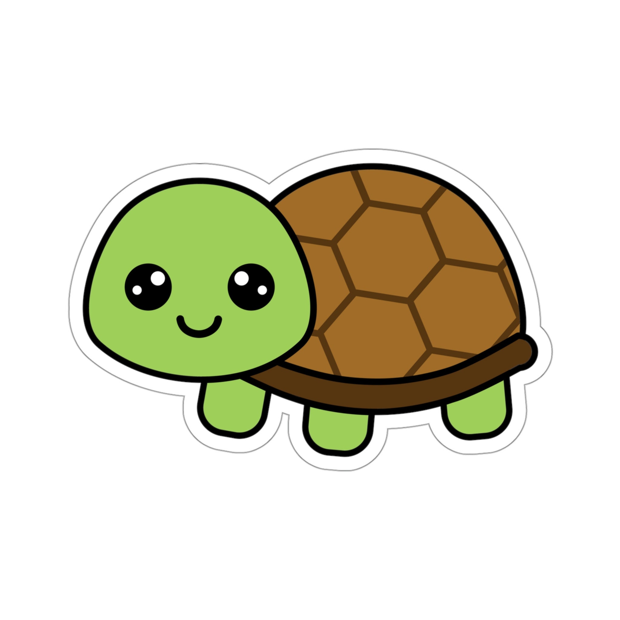 Turtle With Brown Shell Sticker - Etsy
