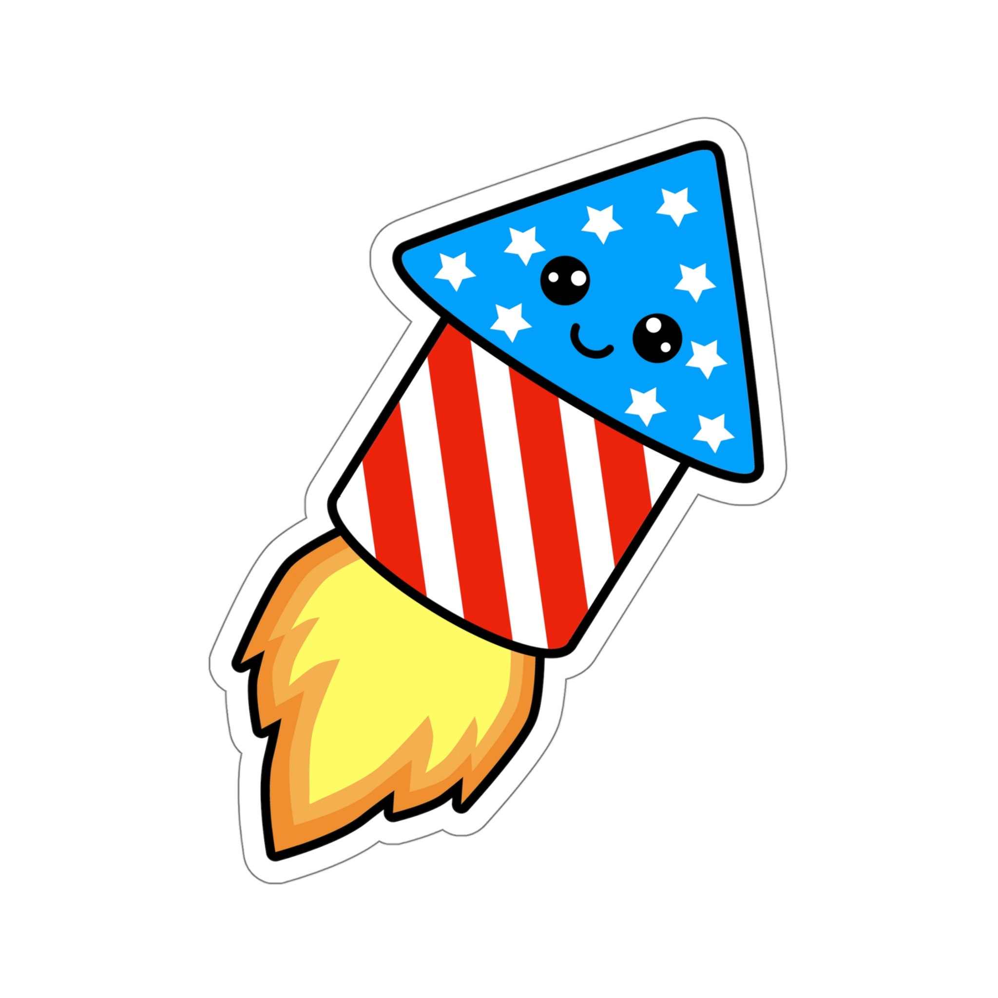 Red White & Blue Firework Sticker - Etsy