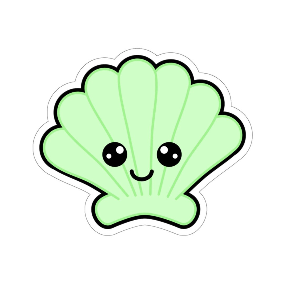Green Sea Shell Sticker - Etsy