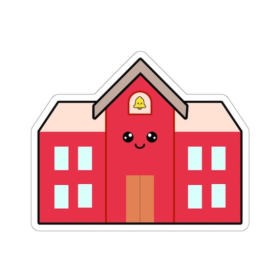 School Building Sticker - Etsy