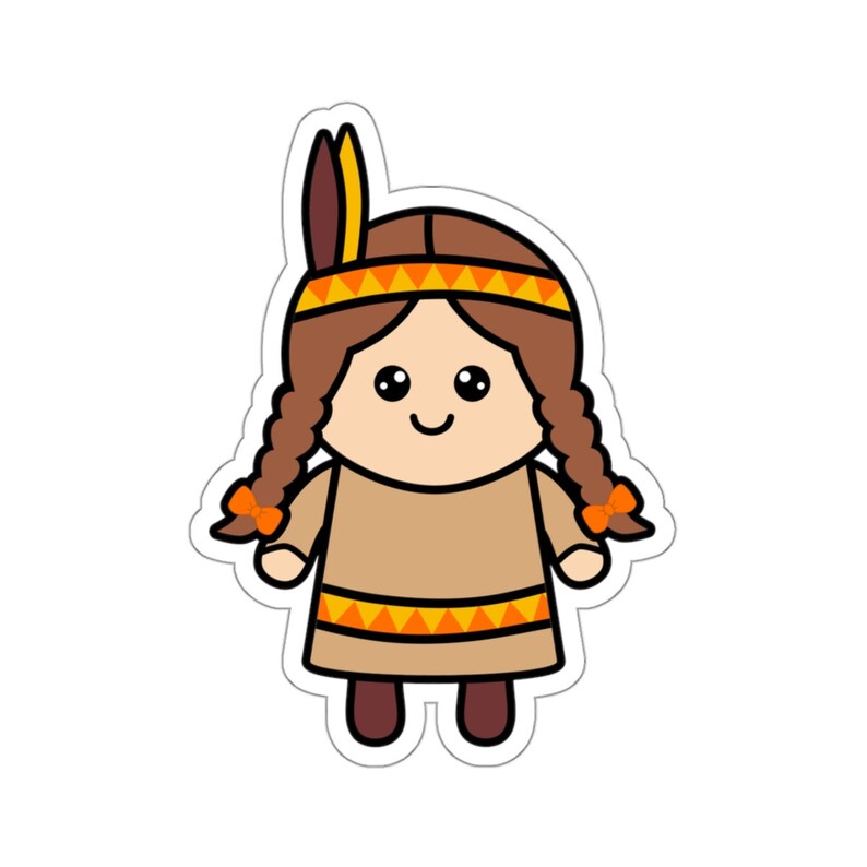 Native American Indian Girl Sticker - Etsy