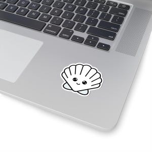 White Sea Shell Sticker - Etsy