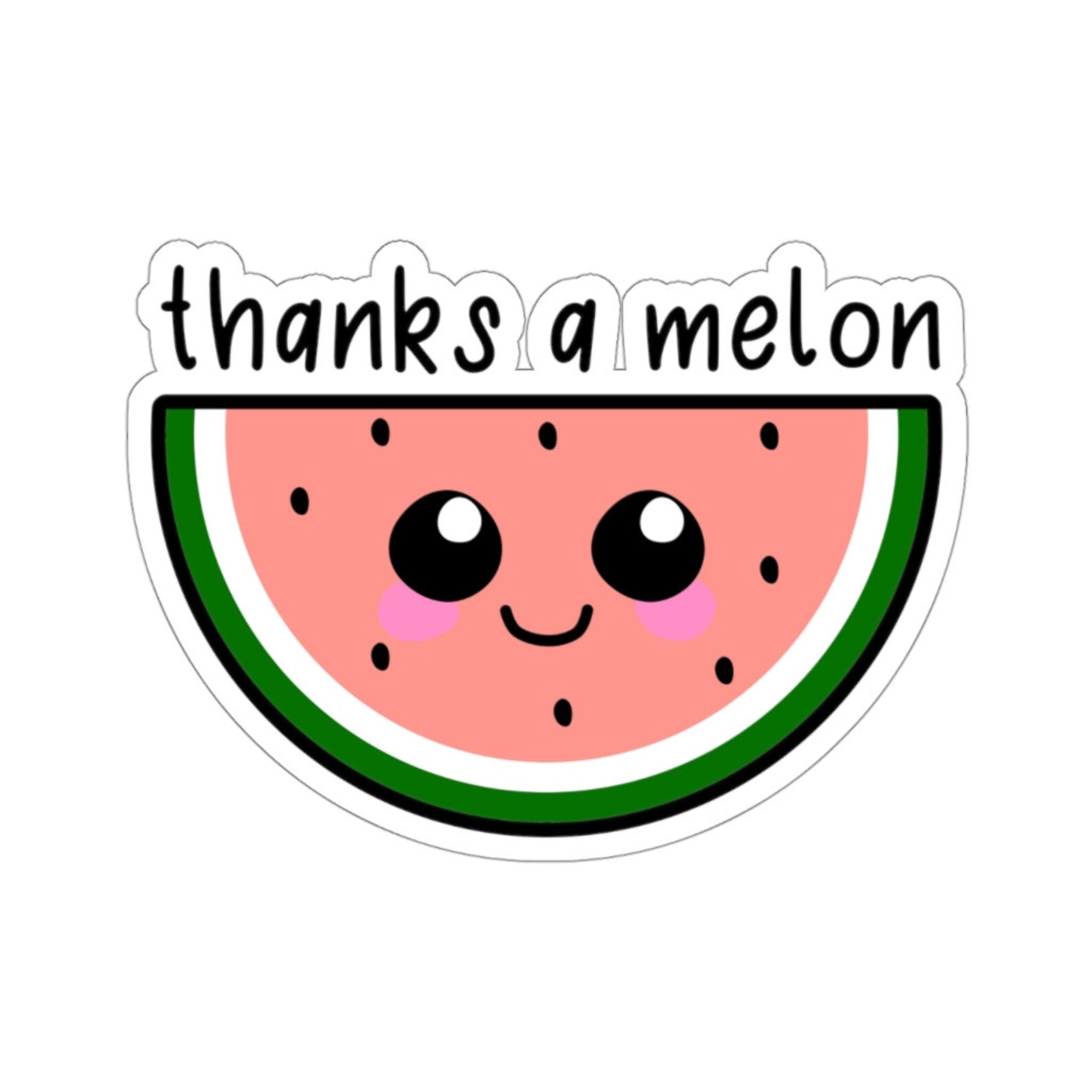 Thanks a Melon Sticker - Etsy