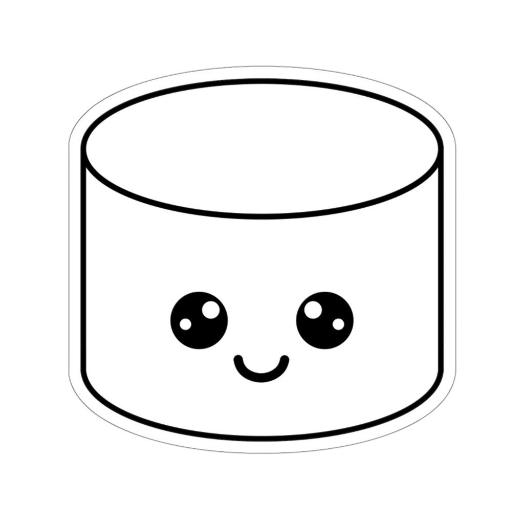 Marshmallow Sticker - Etsy