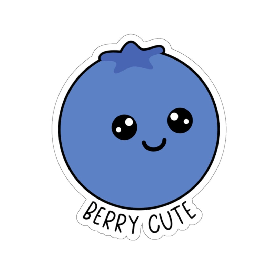 Berry Cute Blueberry Sticker - Etsy