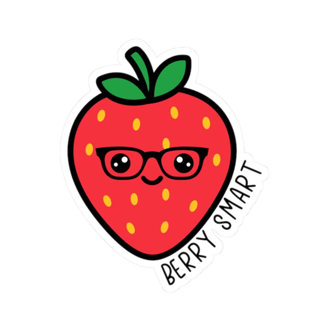 Berry Smart Strawberry Sticker - Etsy