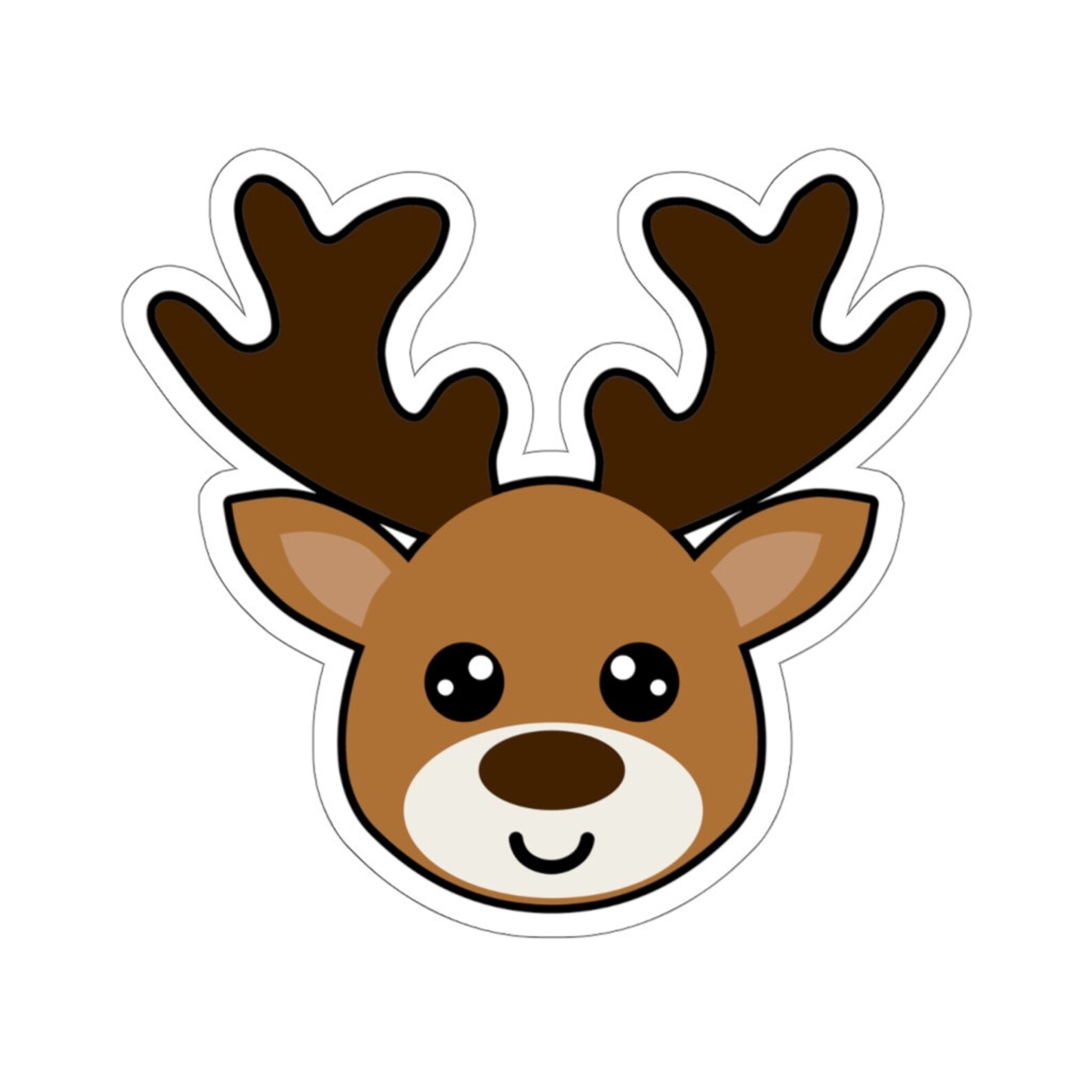 Reindeer Sticker - Etsy