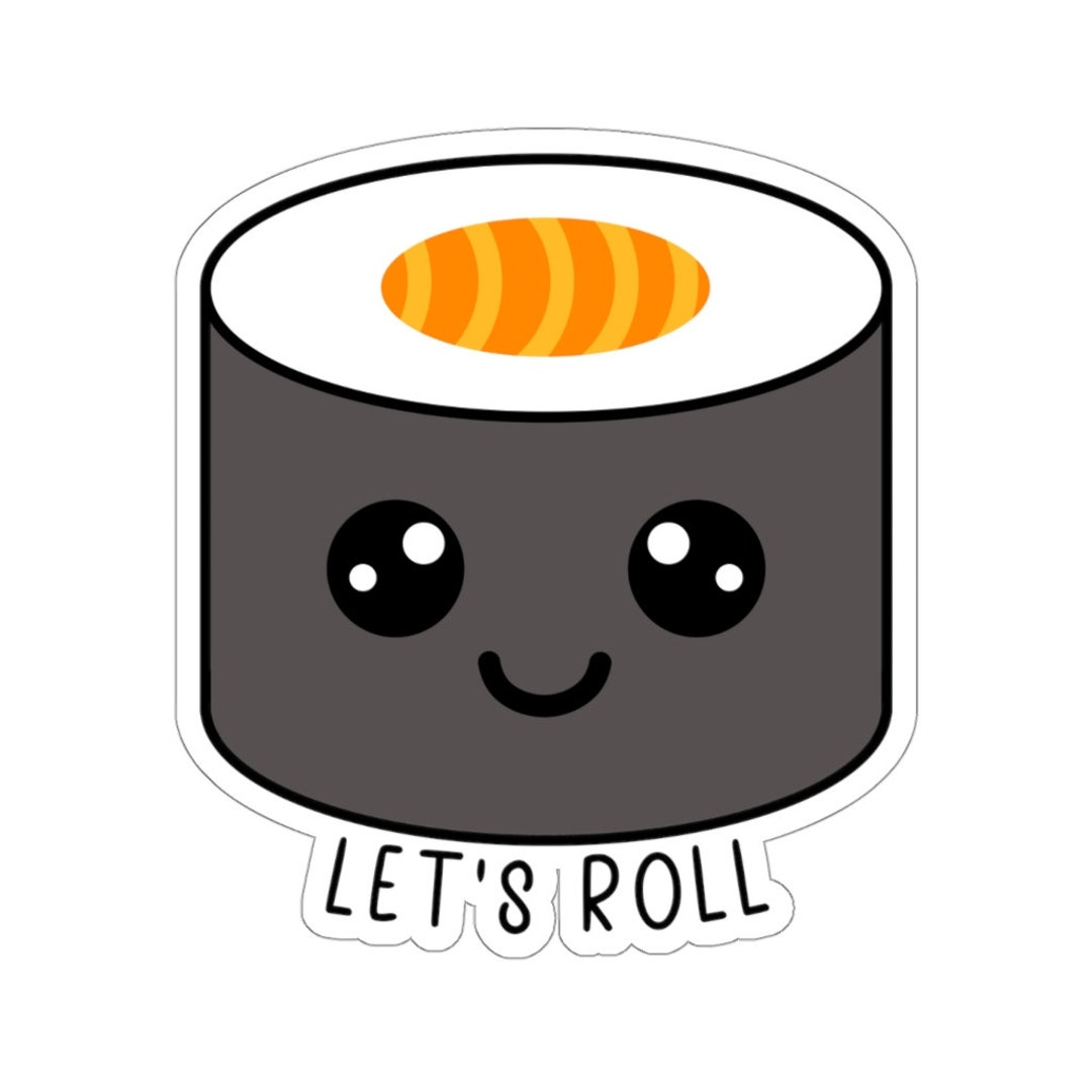 Let's Roll Sushi Sticker - Etsy