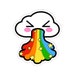 Cloud Rainbow Barf Sticker - Etsy