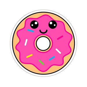 Pink Donut Sticker - Etsy