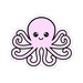 Pink Octopus Sticker - Etsy