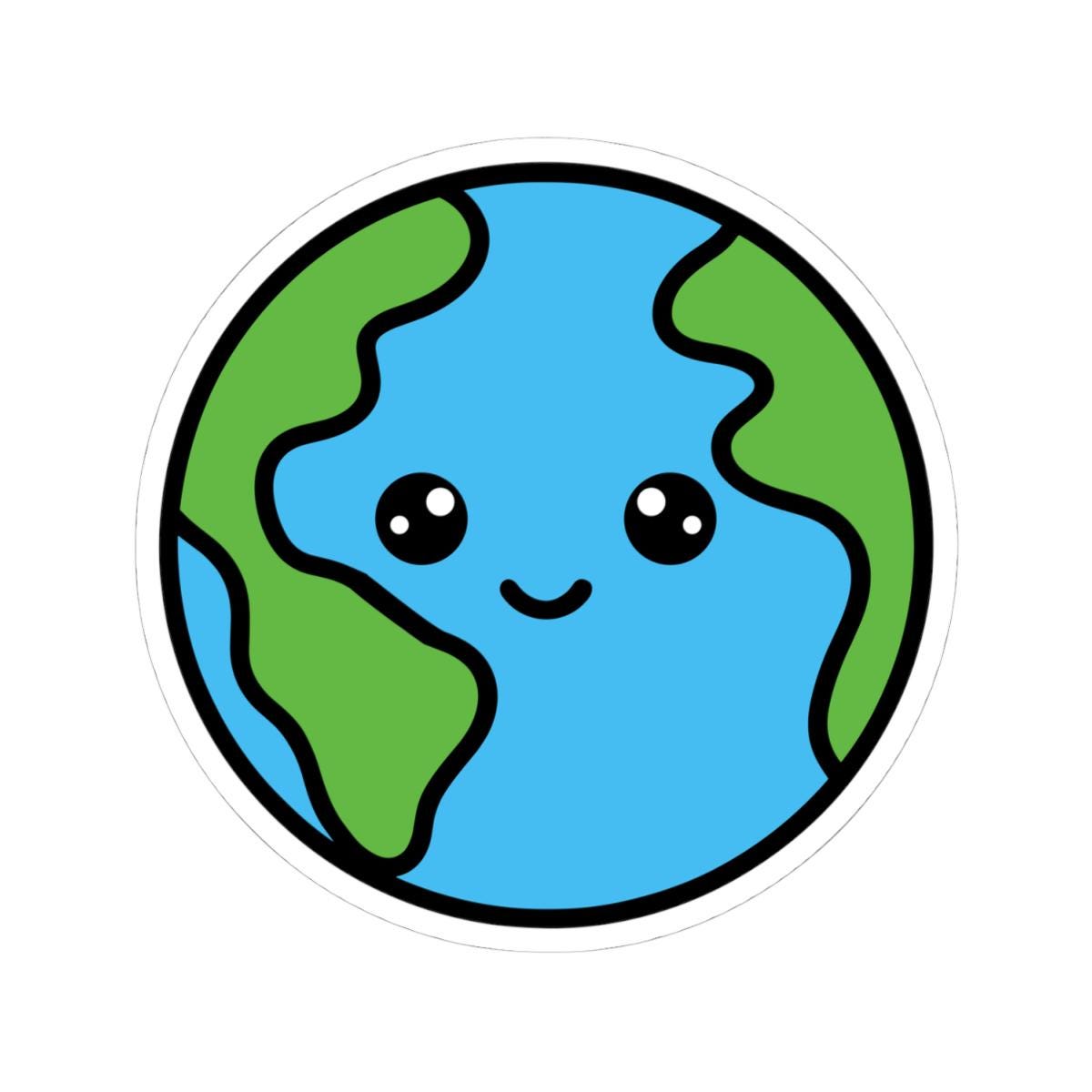 Earth Planet Sticker - Etsy