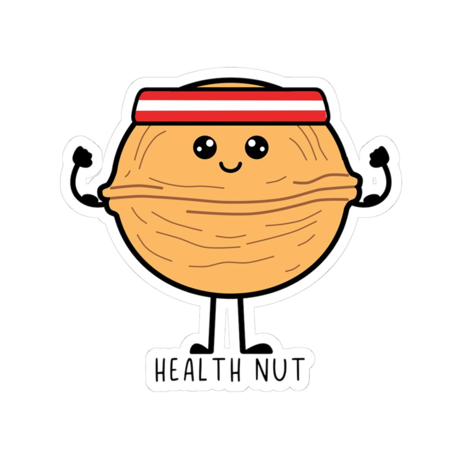 Health Nut Walnut Sticker - Etsy