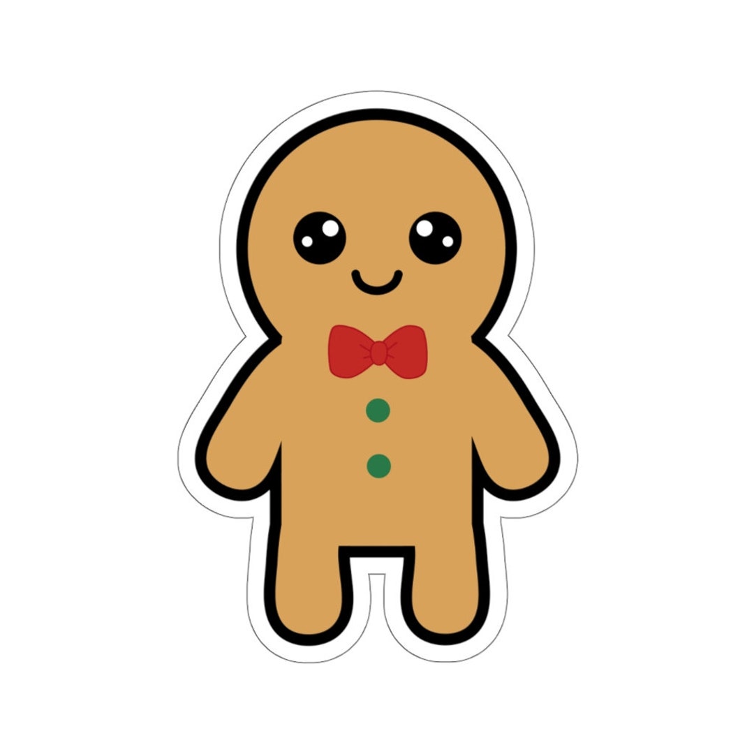 Gingerbread Man Sticker - Etsy