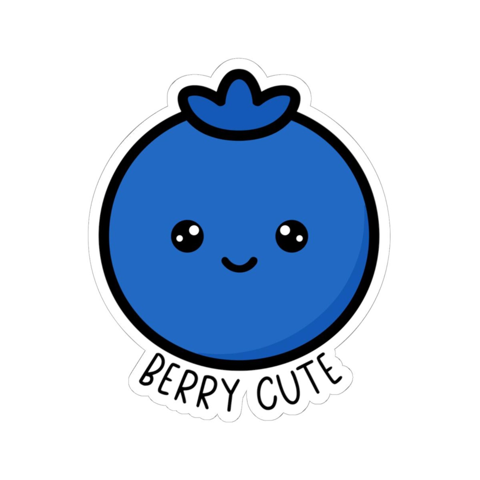 Berry Cute Blueberry Sticker - Etsy
