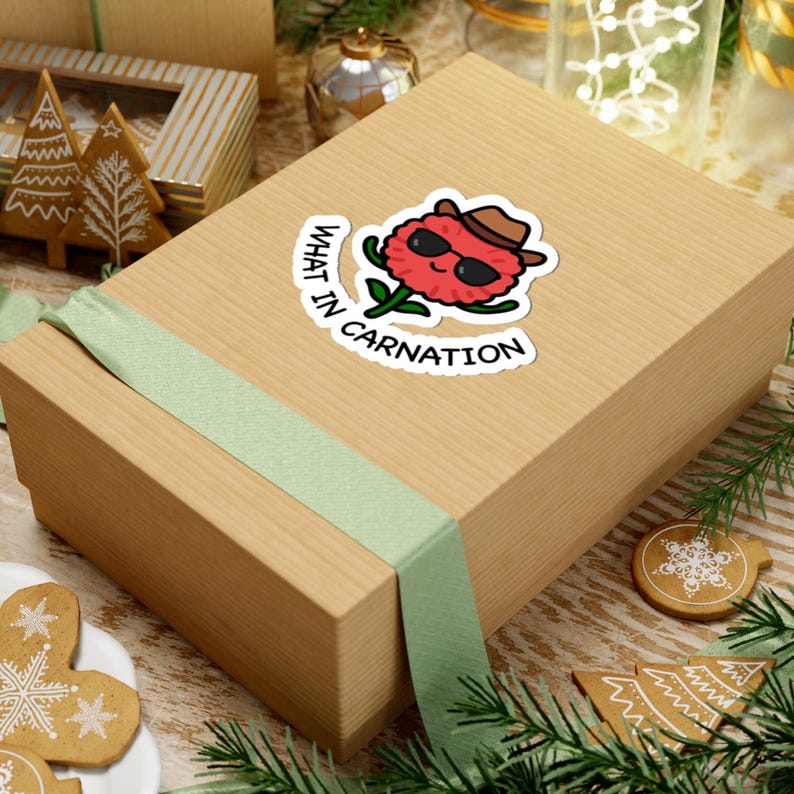 What in Carnation Sticker - Etsy