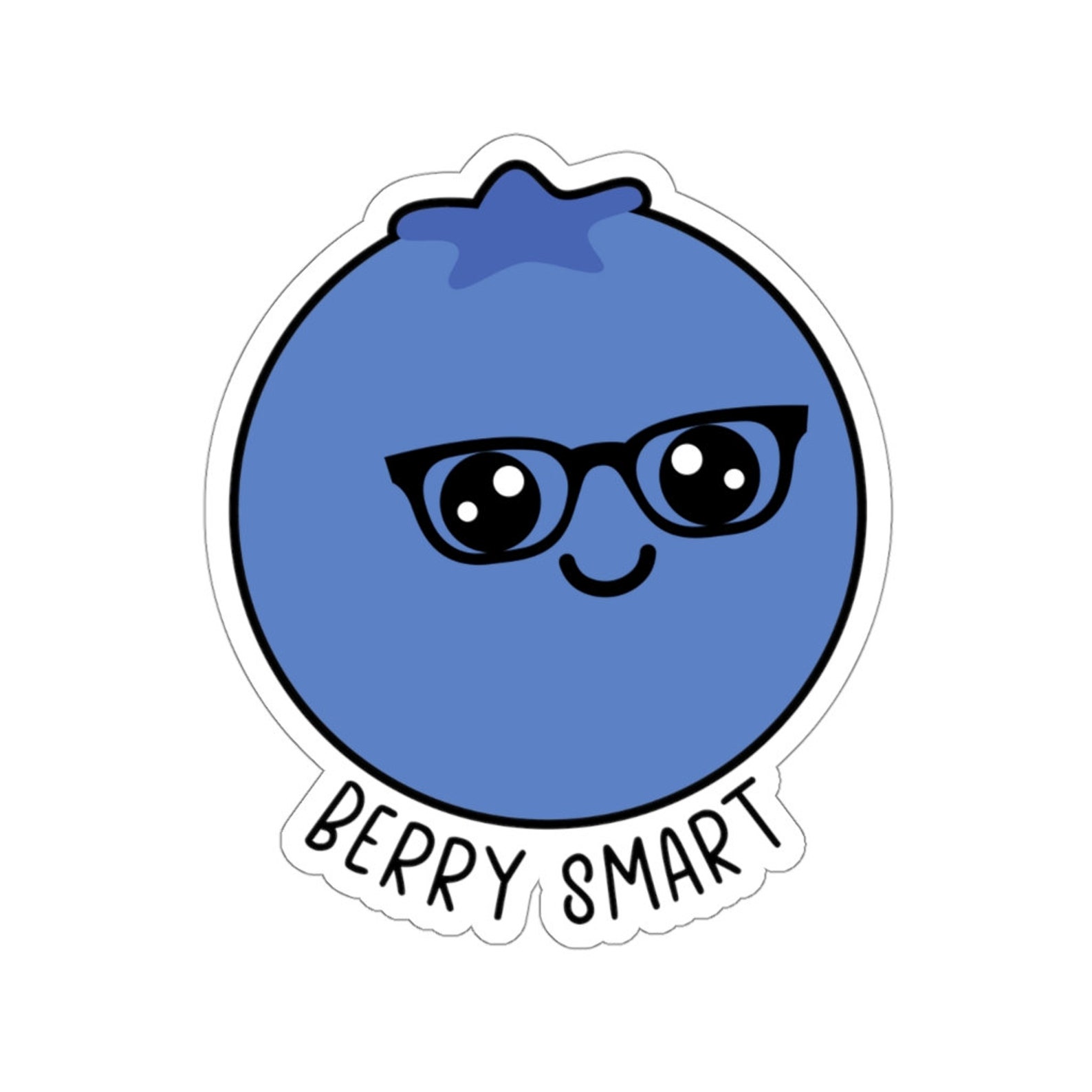 Berry Smart Blueberry Sticker - Etsy
