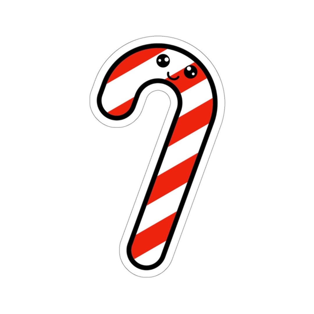 Candy Cane Sticker - Etsy