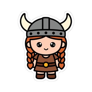Viking Girl Sticker - Etsy