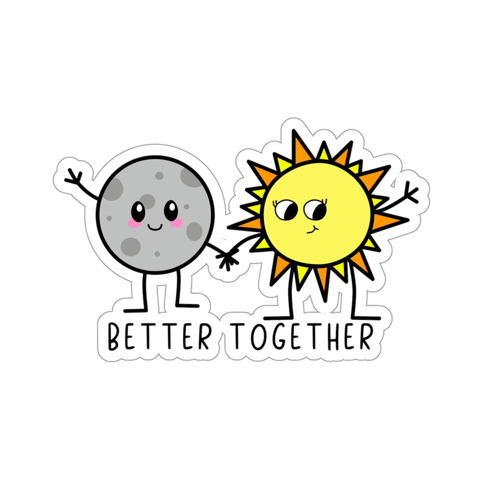 Sun & Moon Better Together Sticker - Etsy