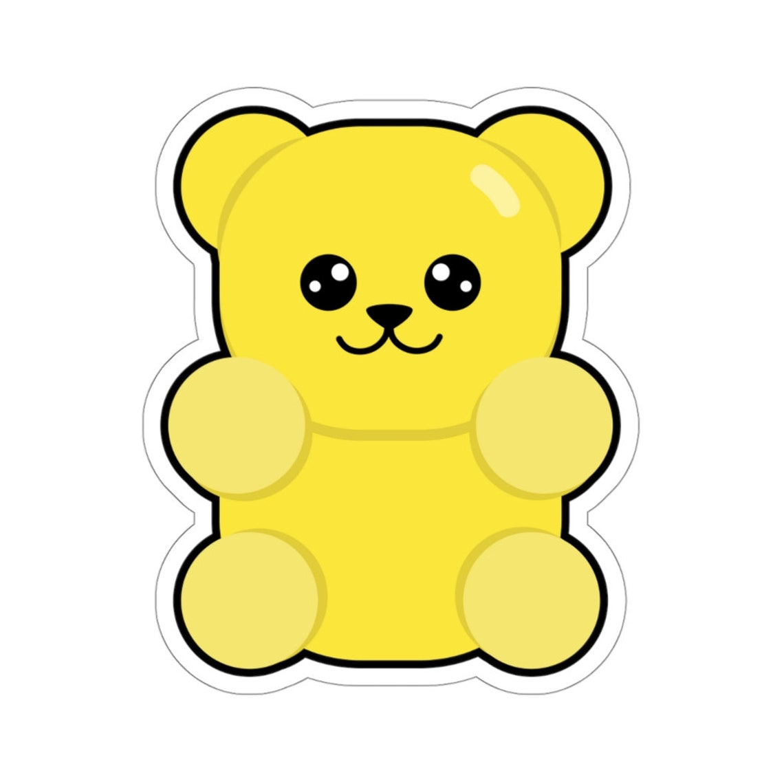 Yellow Gummy Bear Sticker - Etsy