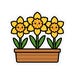 Daffodil Flower Box Sticker - Etsy