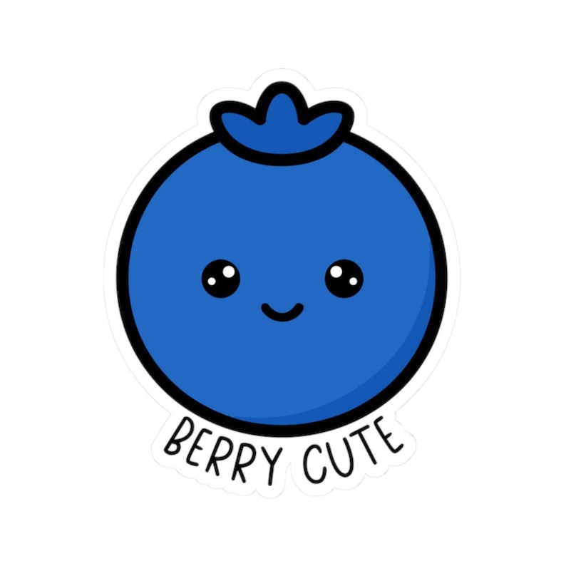 Berry Cute Blueberry Sticker - Etsy