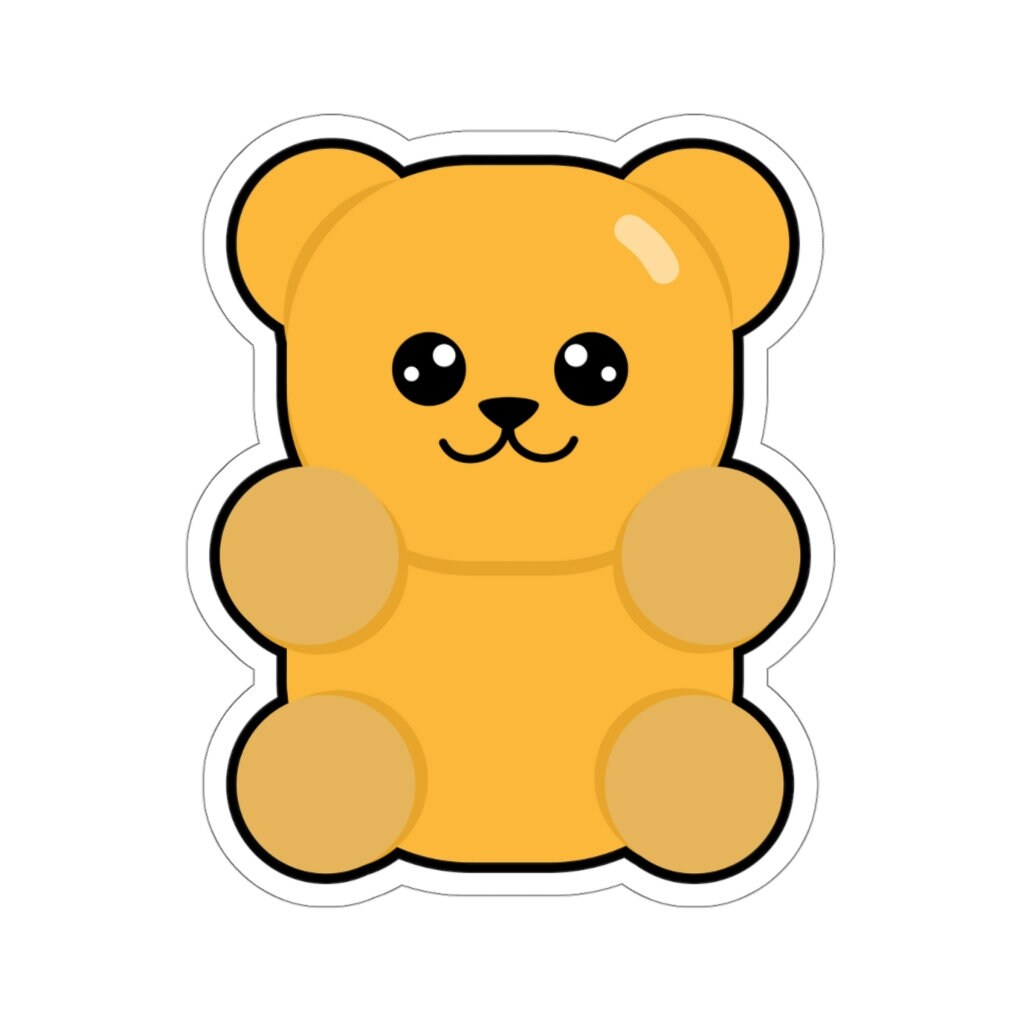 Orange Gummy Bear Sticker - Etsy