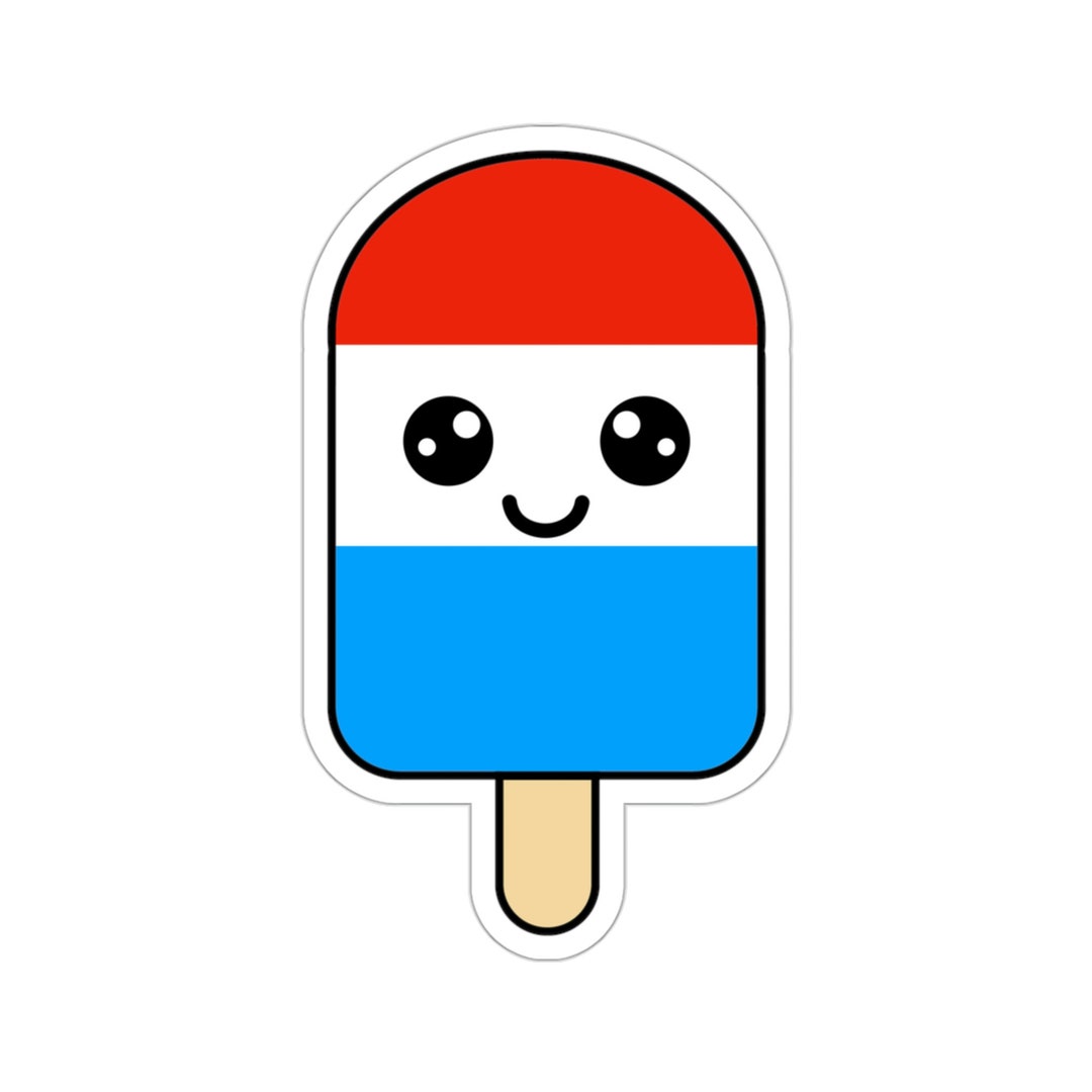 Red White & Blue Popsicle Sticker - Etsy