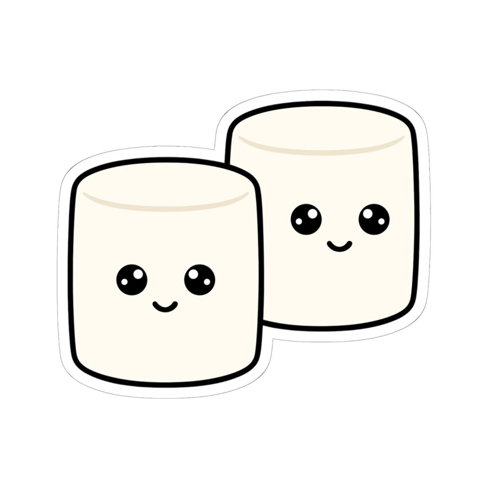 Marshmallow Sticker - Etsy