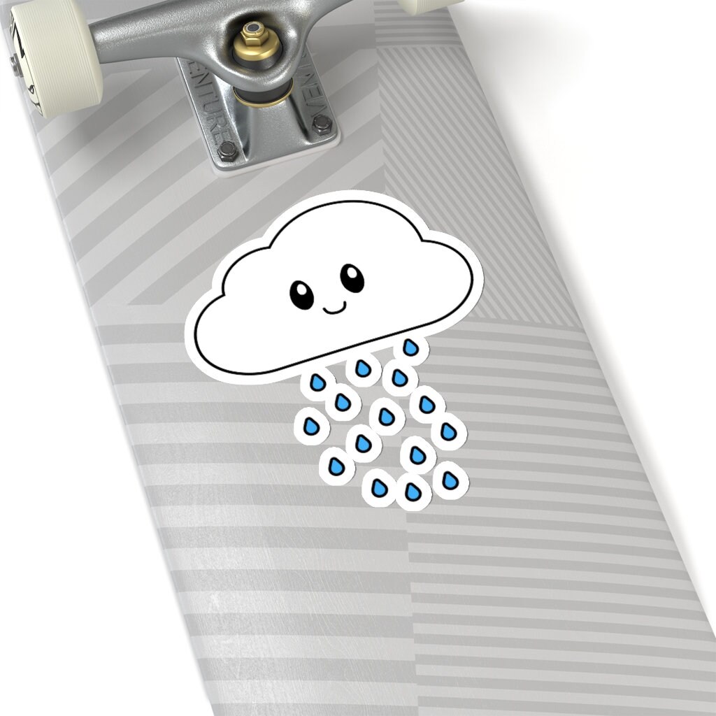 Happy Rain Cloud Sticker - Etsy