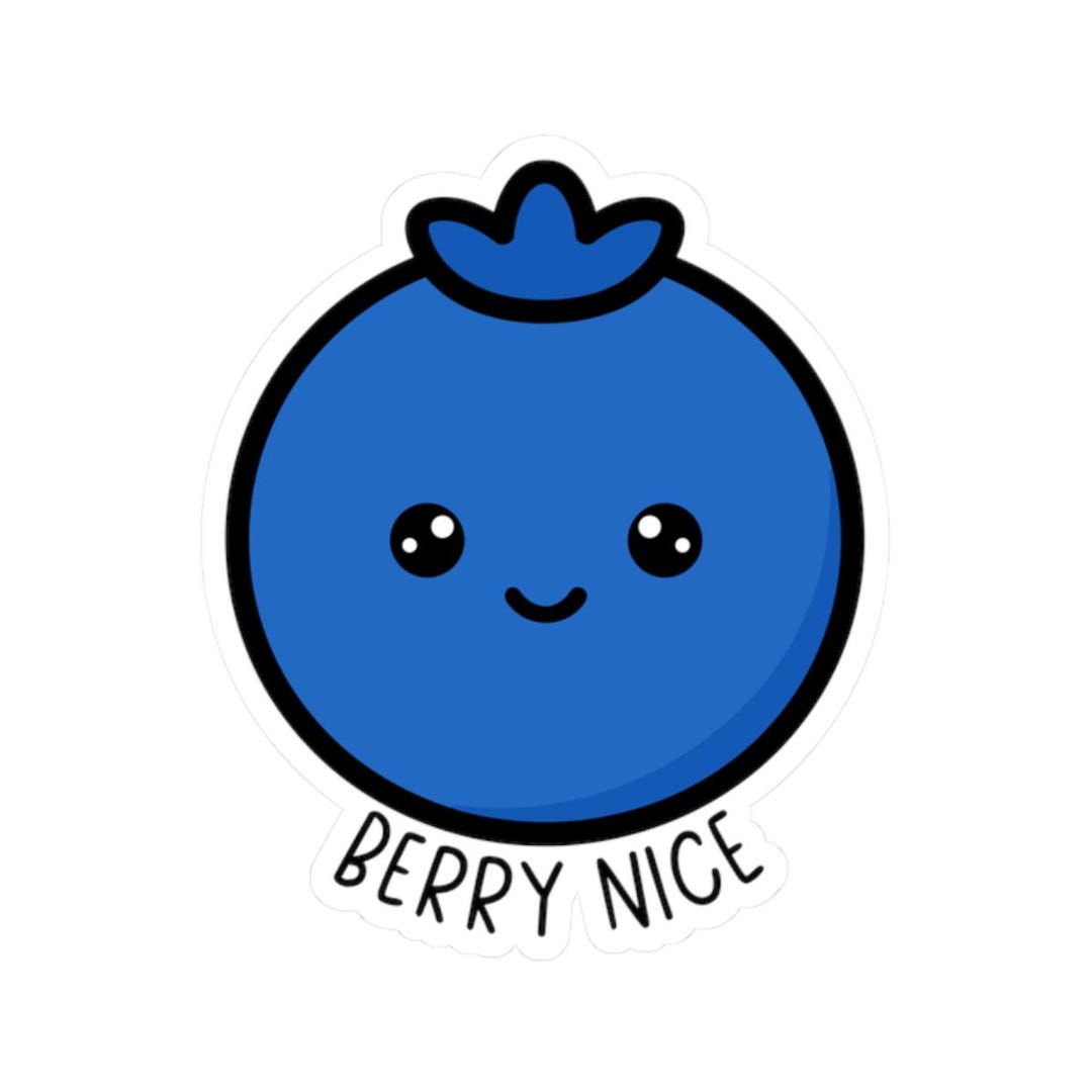 Berry Nice Blueberry Sticker - Etsy