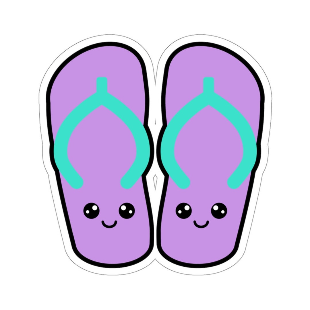 Purple Flip Flop Sticker - Etsy