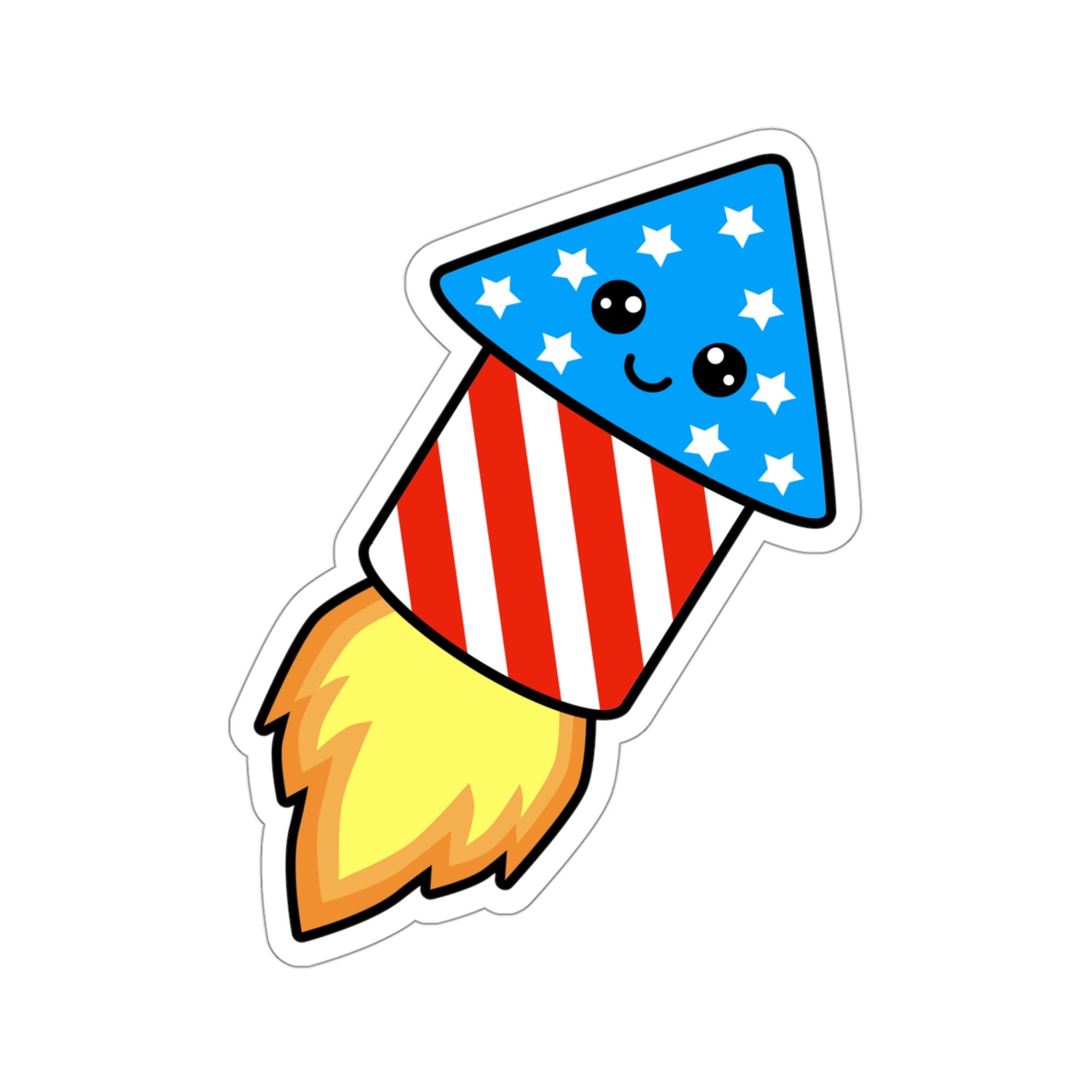 Red White & Blue Firework Sticker - Etsy