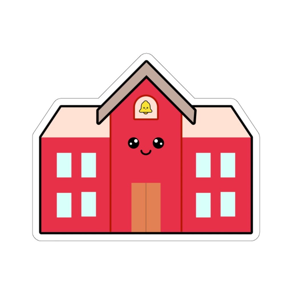 School Building Sticker - Etsy