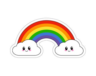 Cloud Rainbow Barf Sticker | Etsy