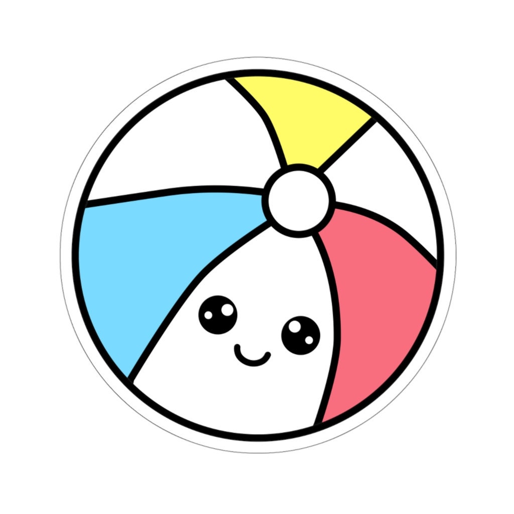 Beach Ball Sticker - Etsy