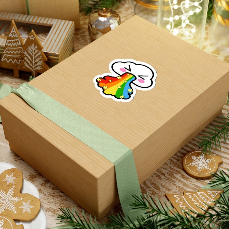 Cloud Rainbow Barf Sticker - Etsy