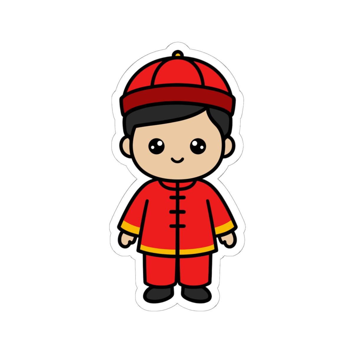 Chinese Boy Sticker - Etsy