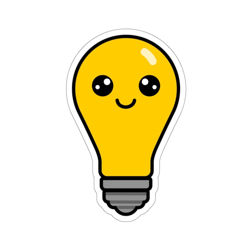 Lightbulb Sticker - Etsy