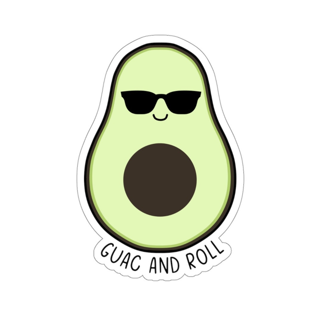 Guac & Roll Avocado Sticker - Etsy