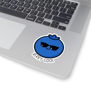 Berry Cool Blueberry Sticker - Etsy