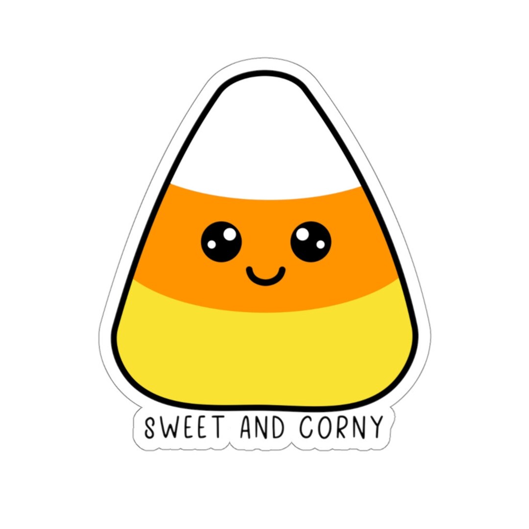 Sweet & Corny Candy Corn Sticker - Etsy