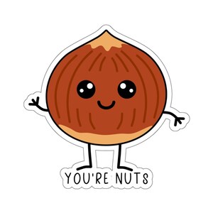 You're Nuts Hazelnut Sticker - Etsy