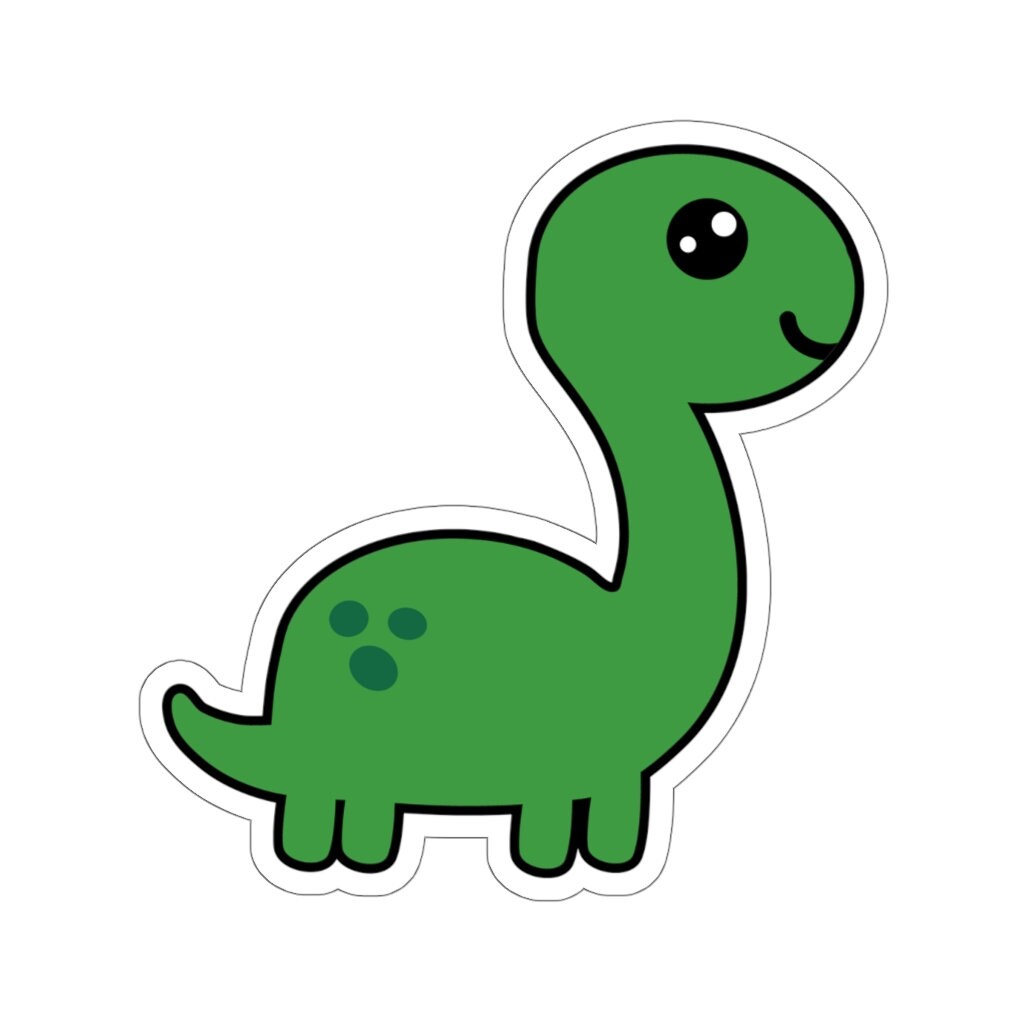Green Dino Sticker - Etsy